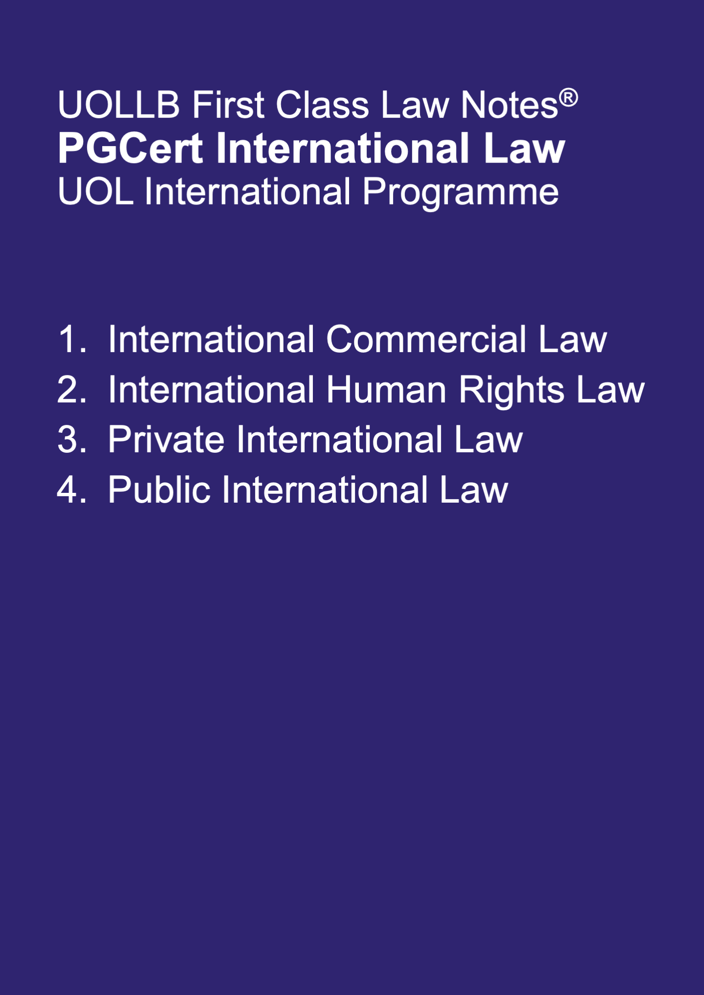 PGCert Postgraduate Certificate in International Law – UOLLB®