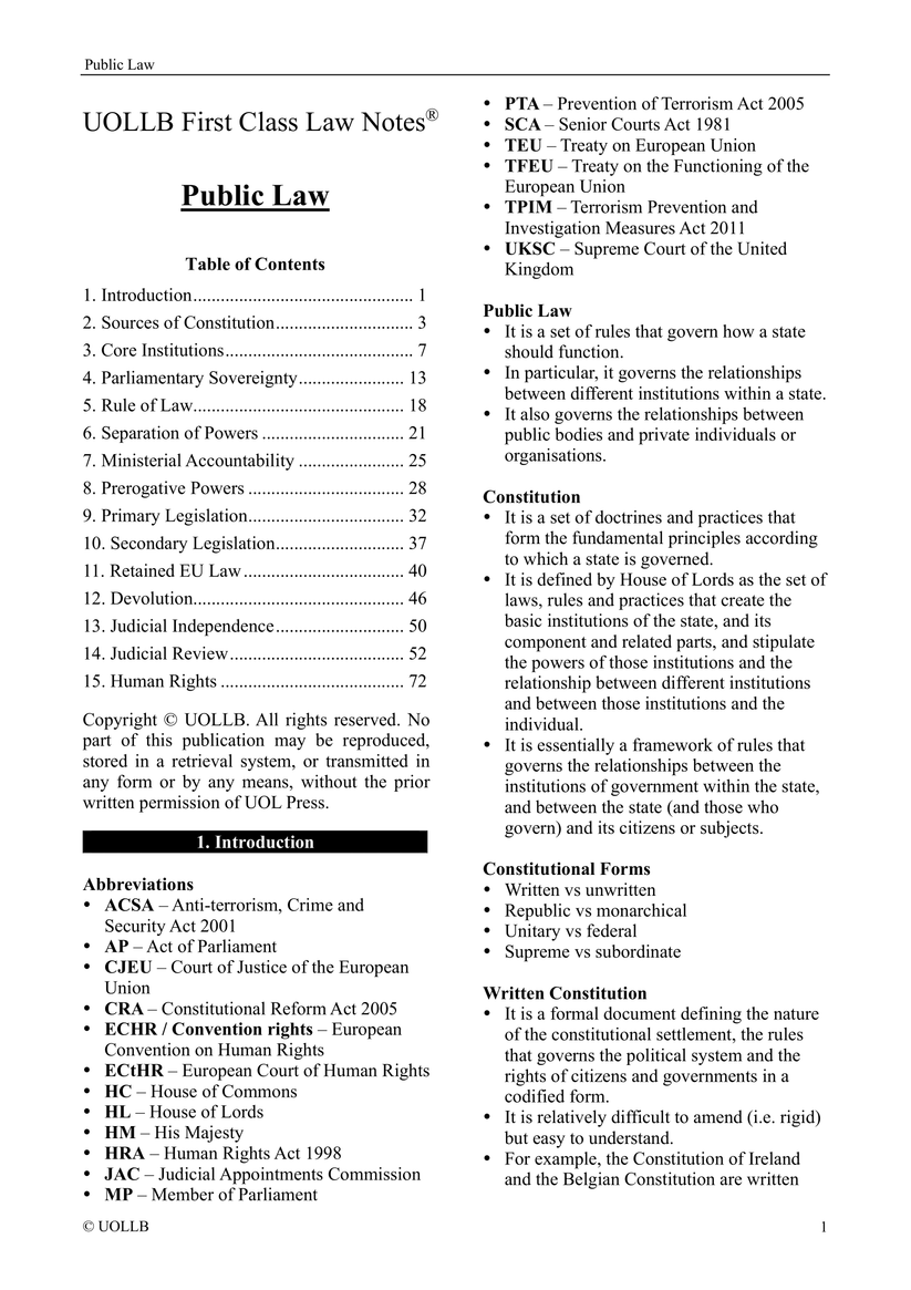 12 Qualifying LLB Modules (UOL Standard Entry Route) – UOLLB®